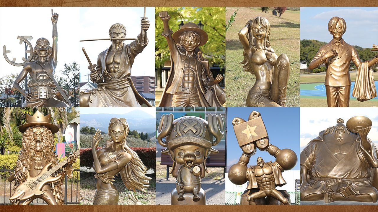 Las estatuas de los piratas de ‘One Piece’, uno de los atractivos ...